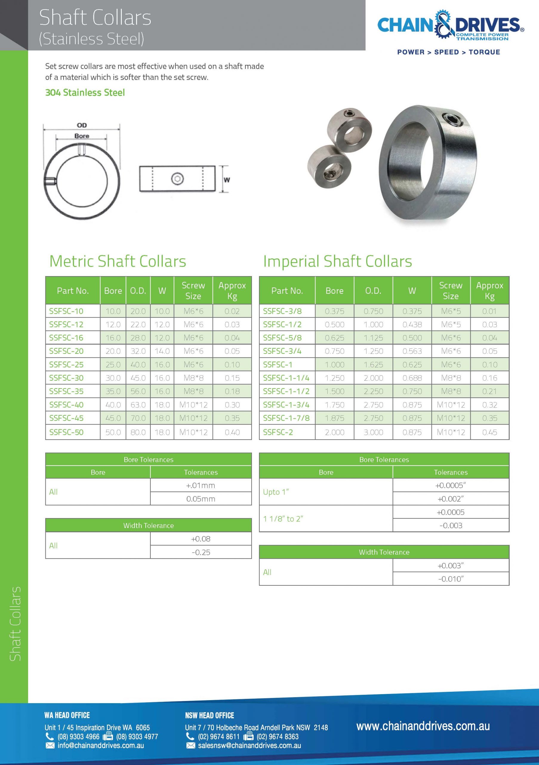 Shaft Collars | Power Transmission Supplies | Chain & Drives